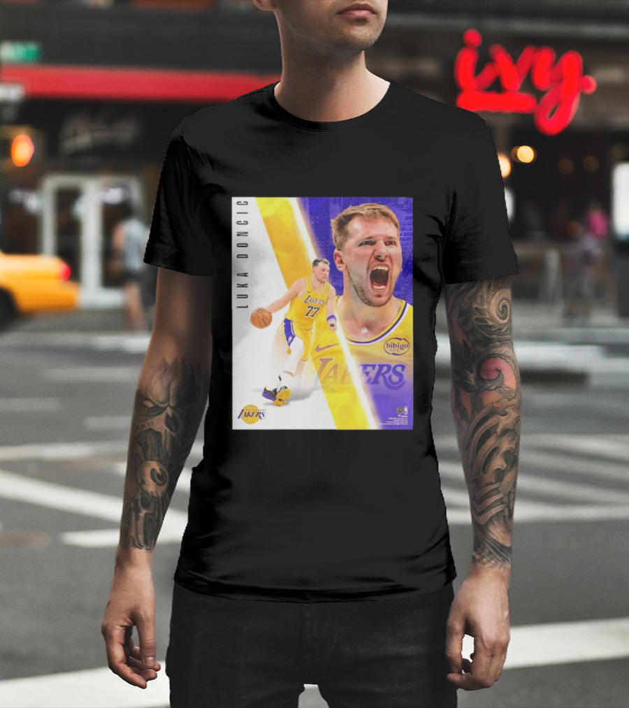 Luka Doncic 77 Los Angeles Lakers Basketball Energetic T-Shirt