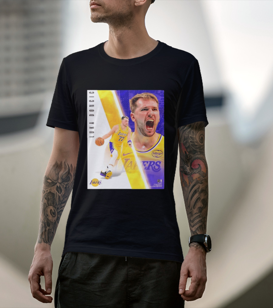 Luka Doncic 77 Los Angeles Lakers Basketball Energetic T-Shirt