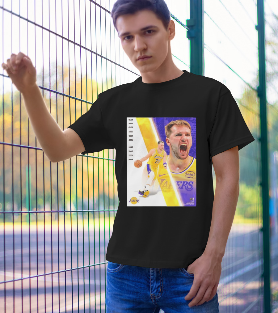 Luka Doncic 77 Los Angeles Lakers Basketball Energetic T-Shirt
