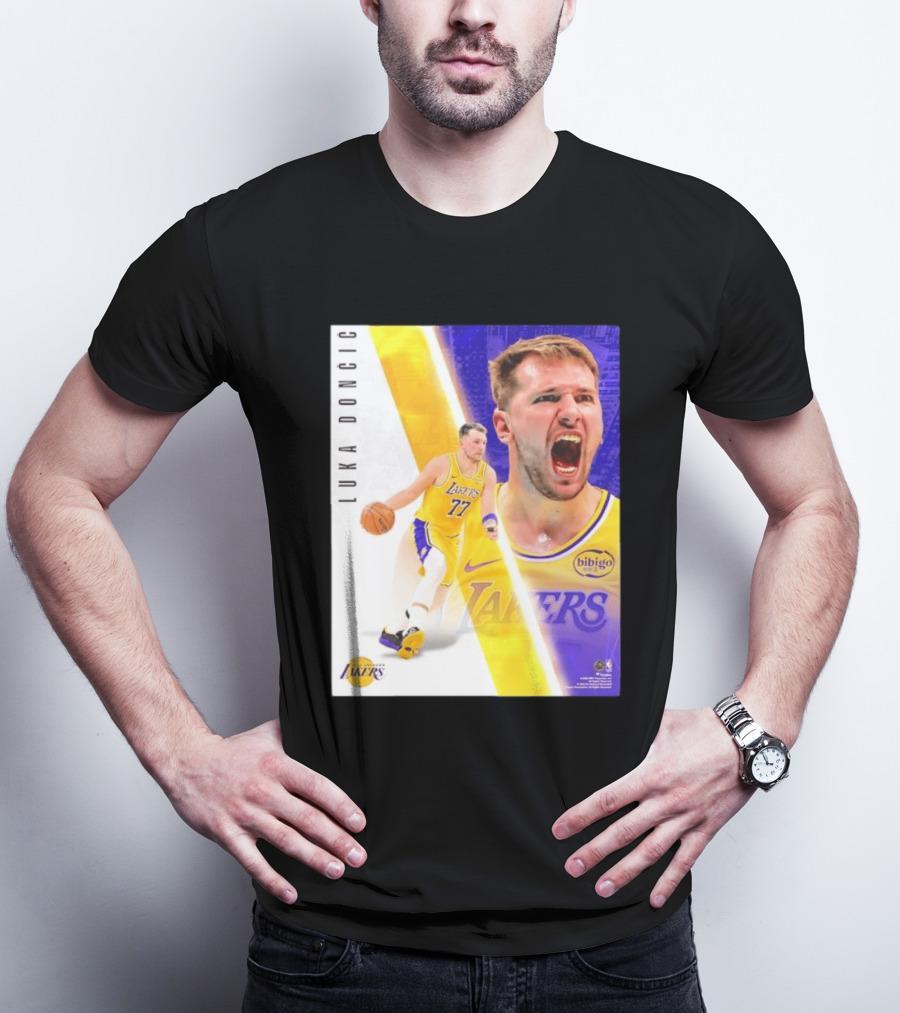 Luka Doncic 77 Los Angeles Lakers Basketball Energetic T-Shirt
