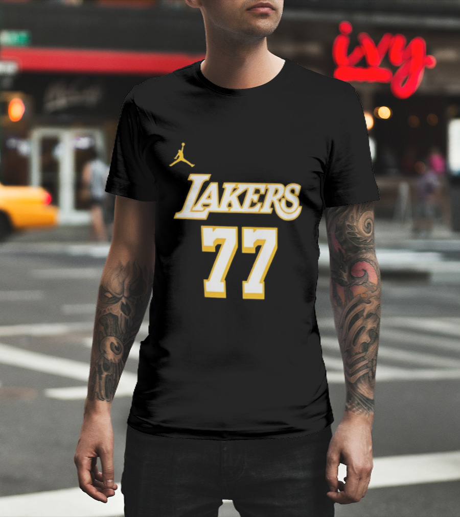 Luka Doncic Lakers 77 Jordan T-Shirt