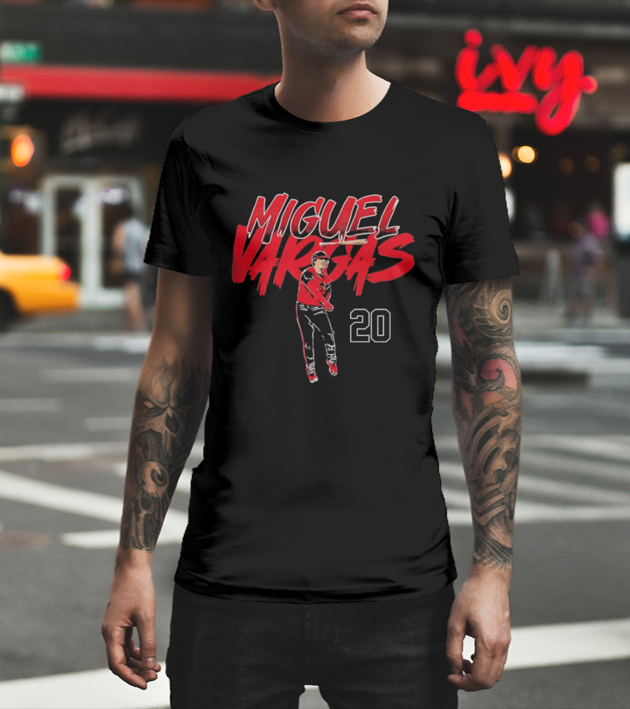 Miguel Vargas 20 MLB Players Association Red Lettering Baseball T-Shirt