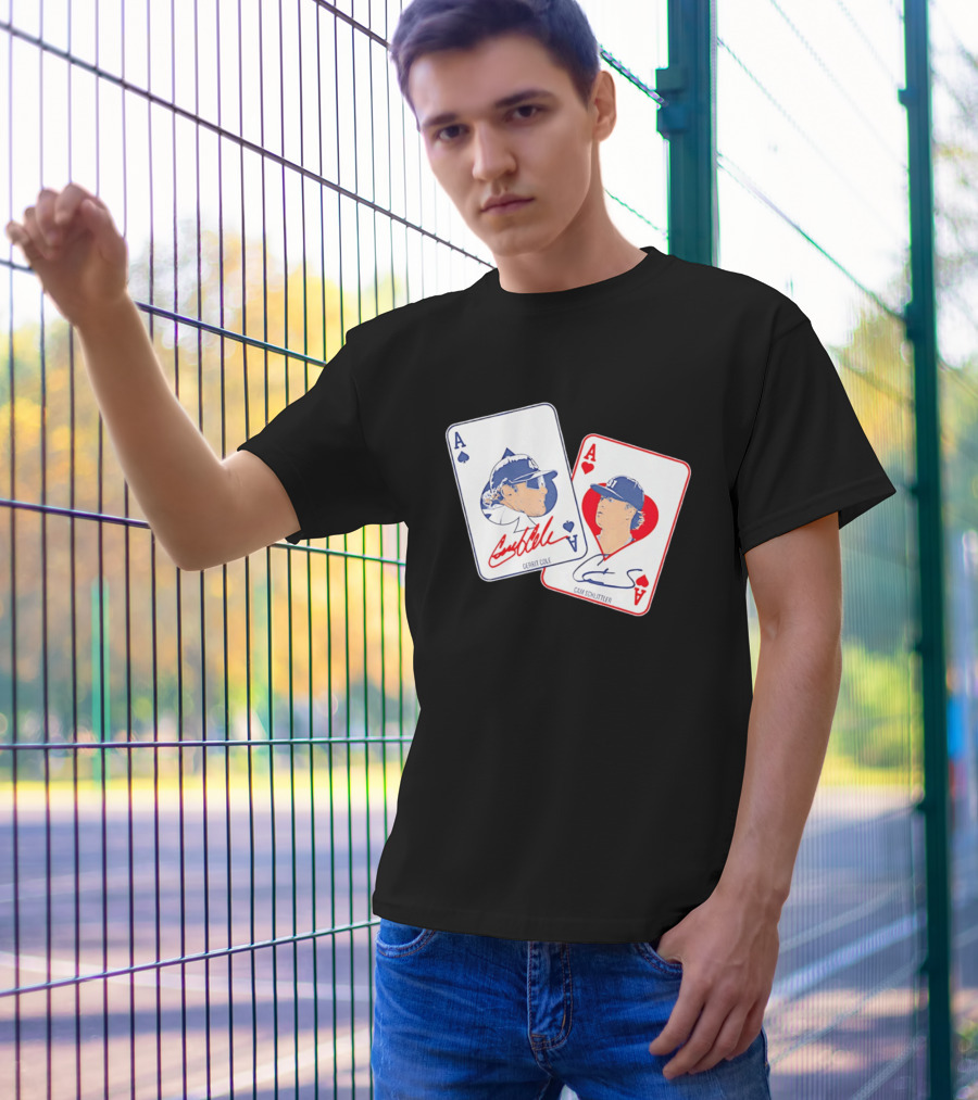 New York Yankees Gerrit Cole Cam Schlittler Pocket Aces Playing Cards T-Shirt
