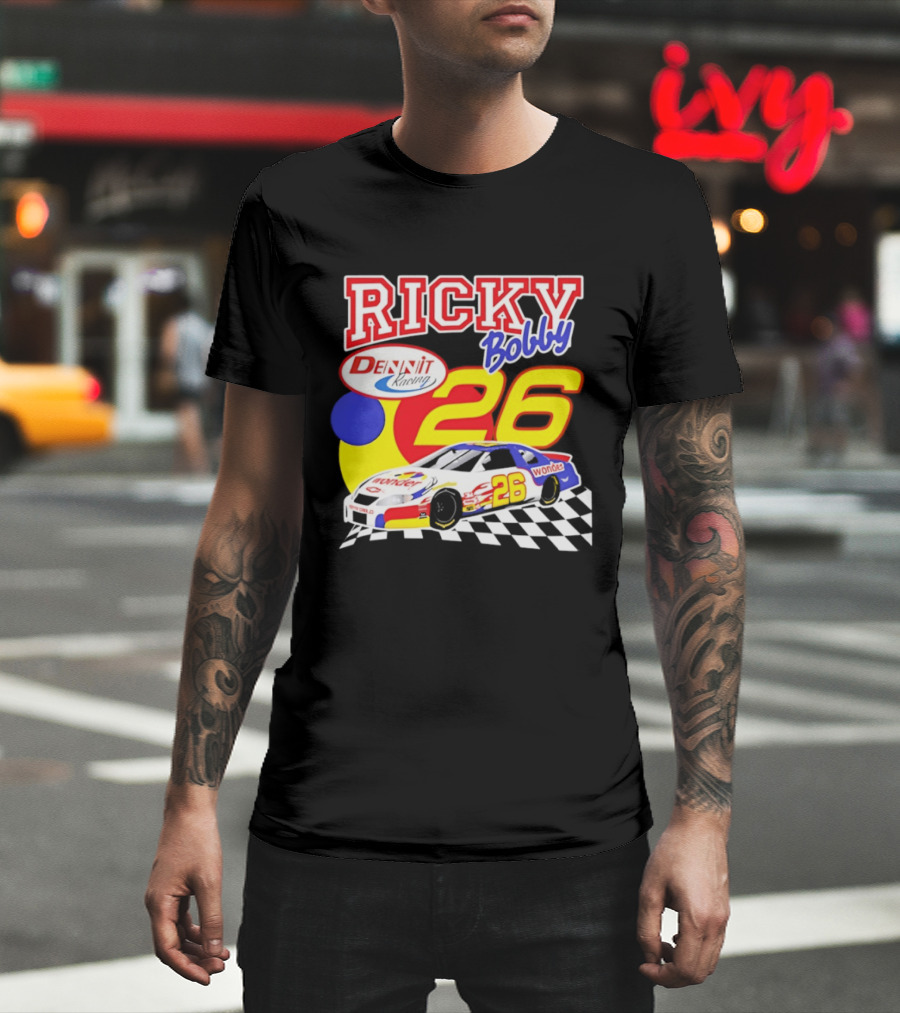 Ricky Bobby Dennit Racing 26 Wonder Talladega Nights Car T-Shirt