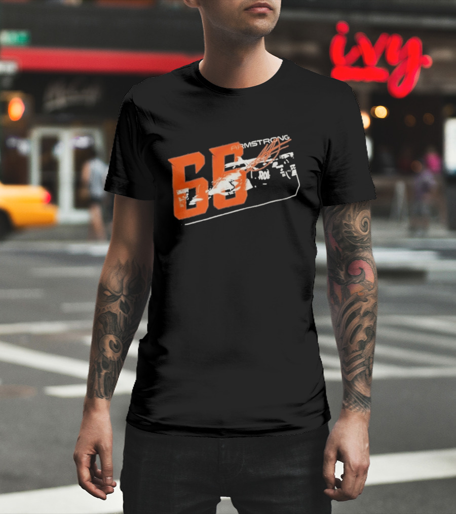 Armstrong 66 Racing Number With Dynamic Speed Lines T-Shirt