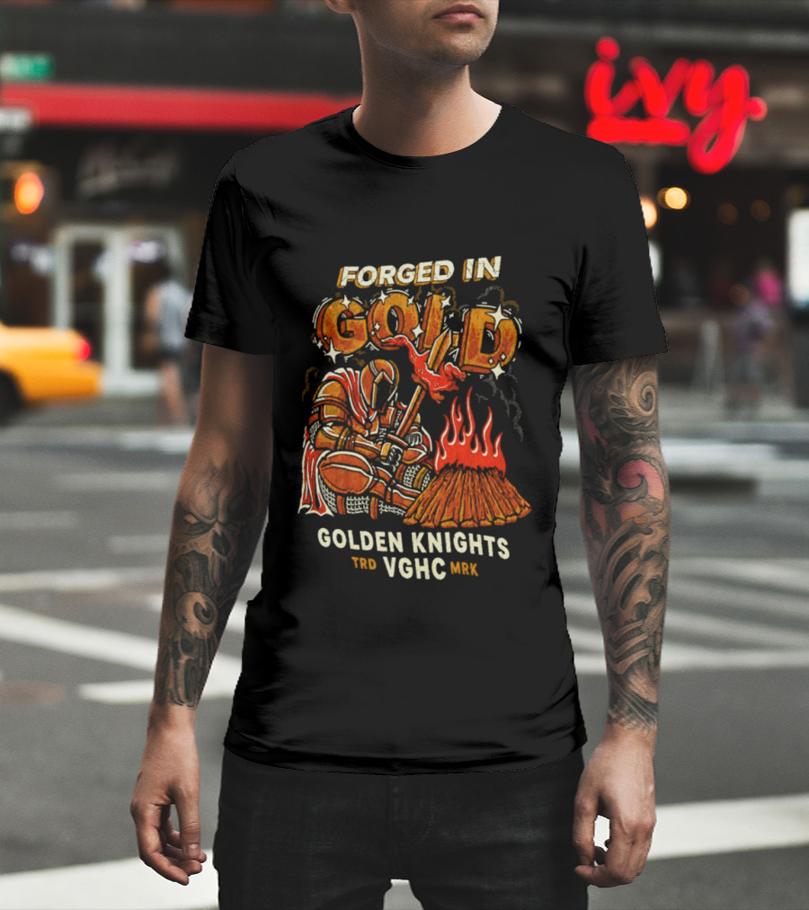 Forged In Gold Vegas Golden Knights VGHC NHL T-Shirt