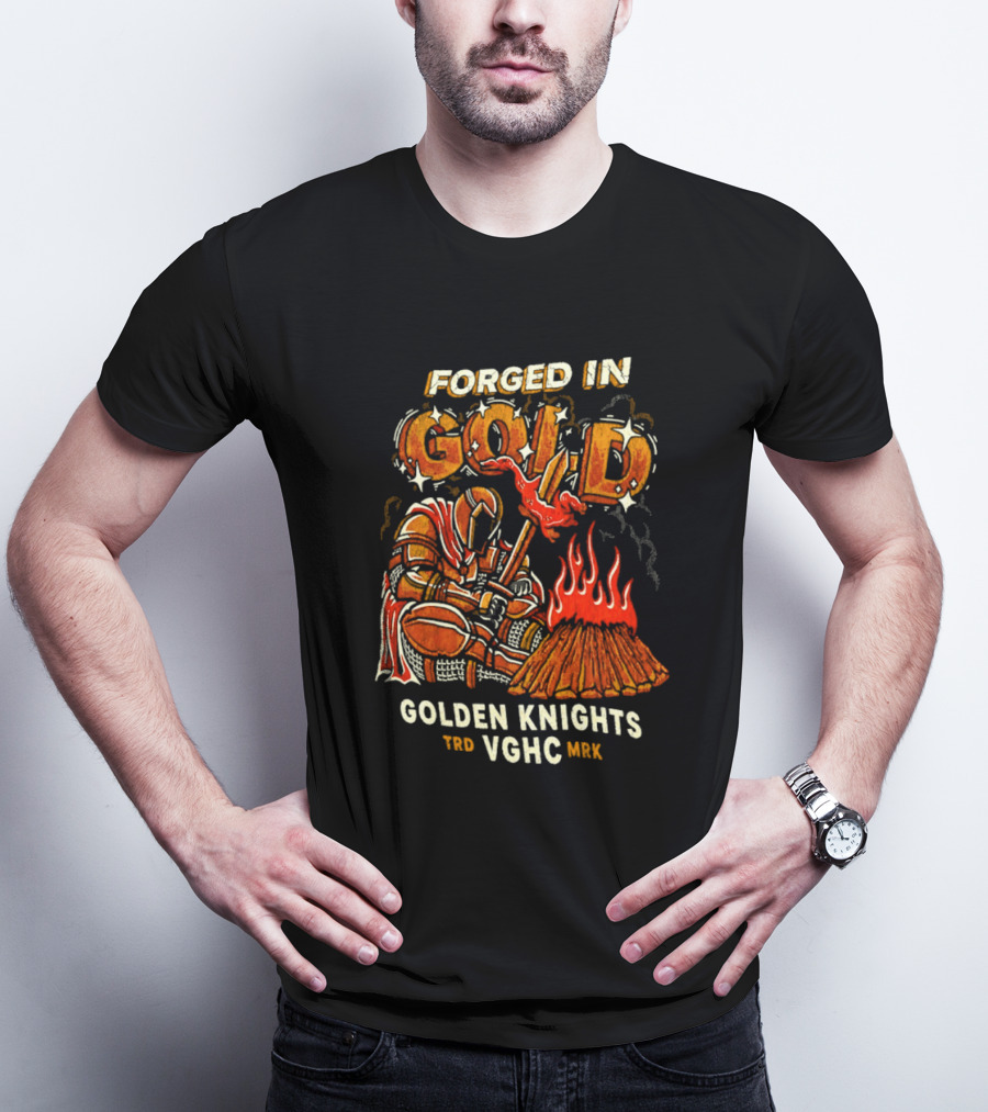 Forged In Gold Vegas Golden Knights VGHC NHL T-Shirt