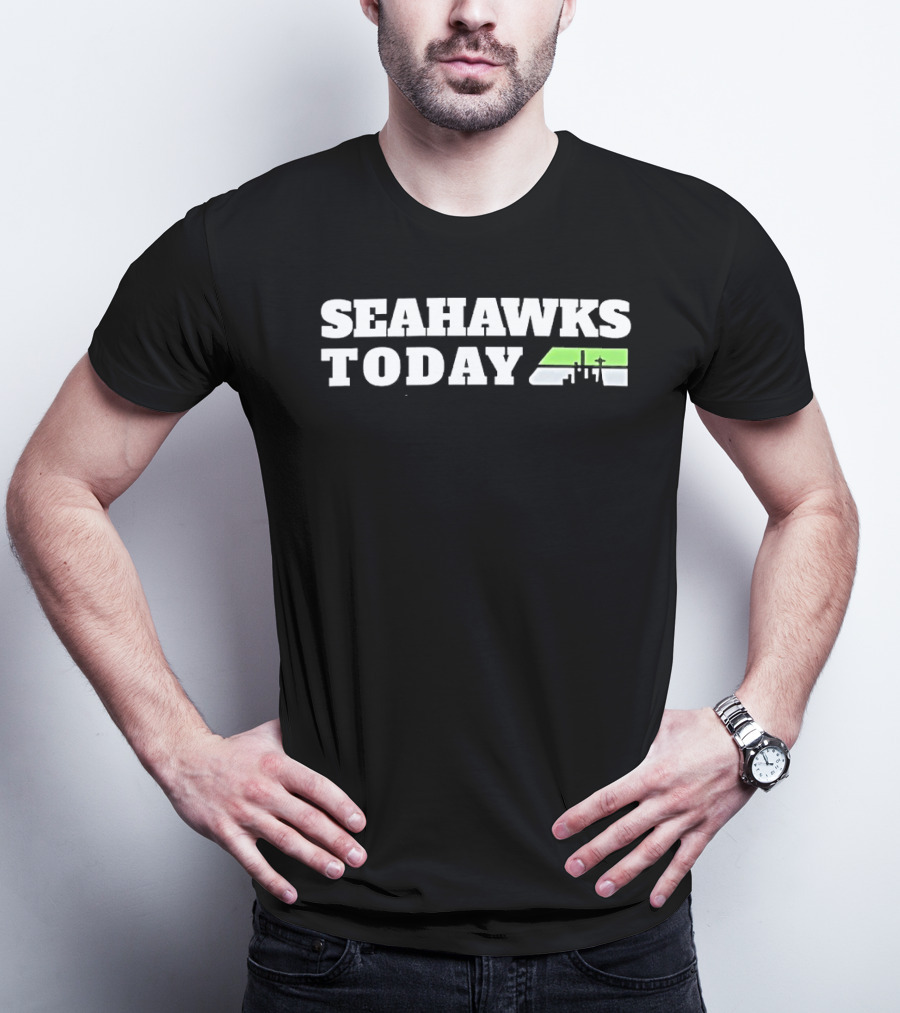Seattle Seahawks Today Skyline Green T-Shirt