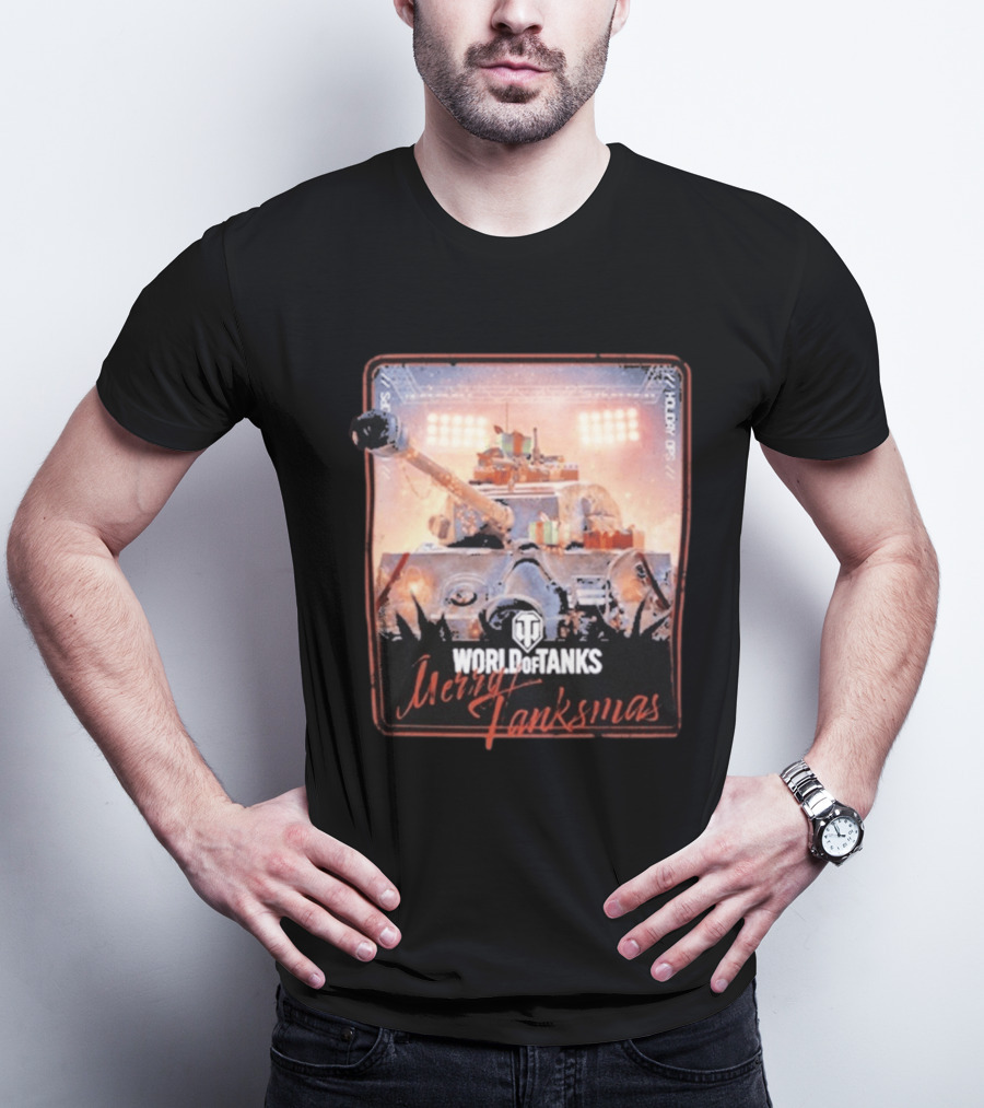 World Of Tanks Merry Tanksmas Holiday Ops Festive Tank T-Shirt