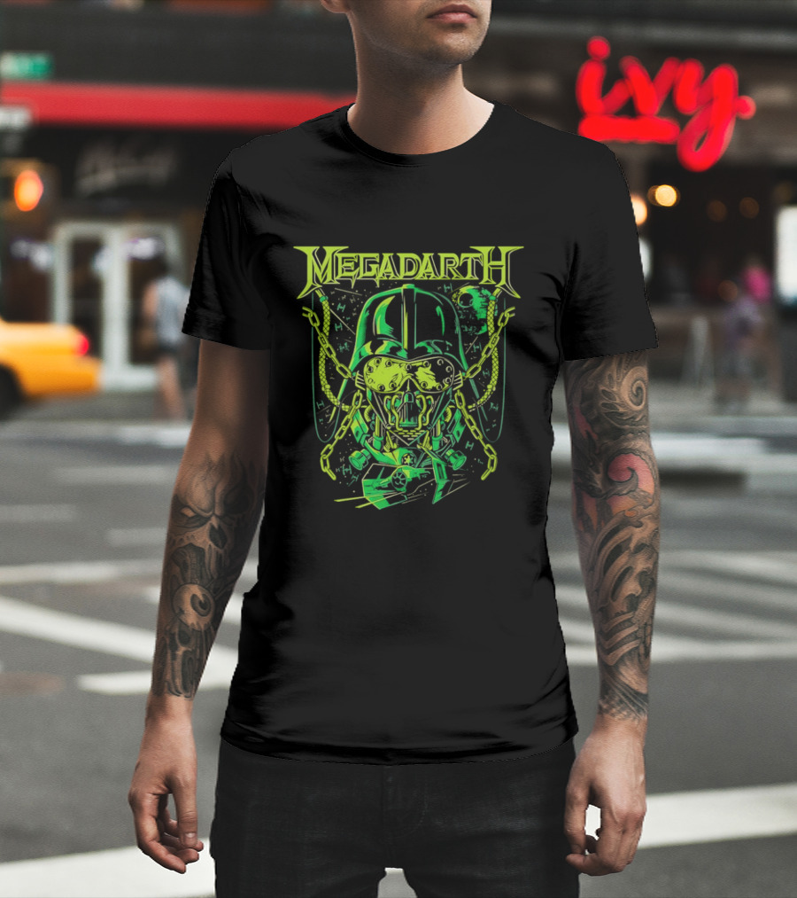 Star Wars Darth Vader Megadarth Helmet Space Iconic Mashup T-Shirt