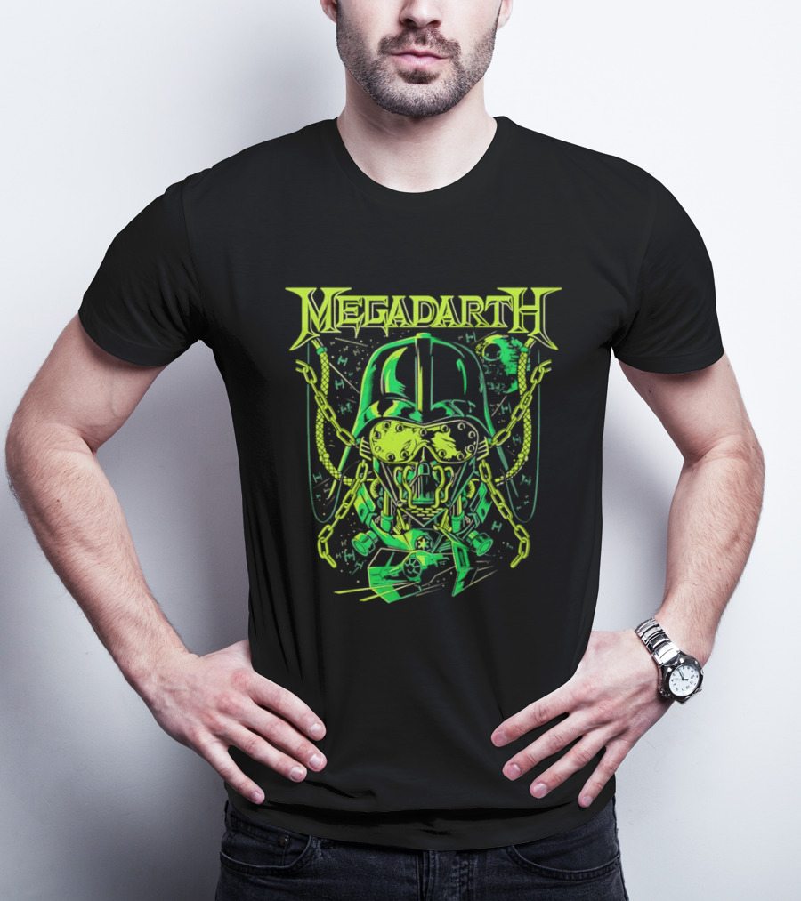 Star Wars Darth Vader Megadarth Helmet Space Iconic Mashup T-Shirt