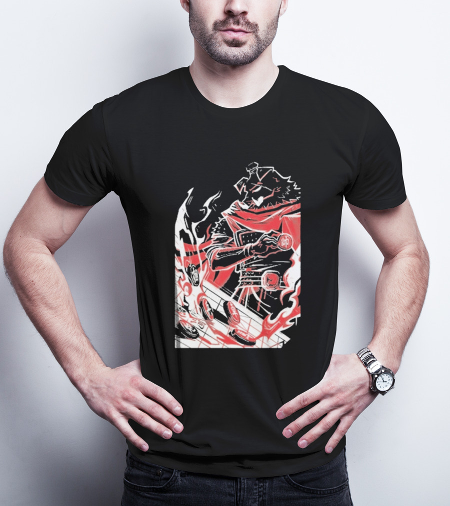 Technoblade Of War Gamer Tribute Epic Medieval Style Scarf And Flames T-Shirt
