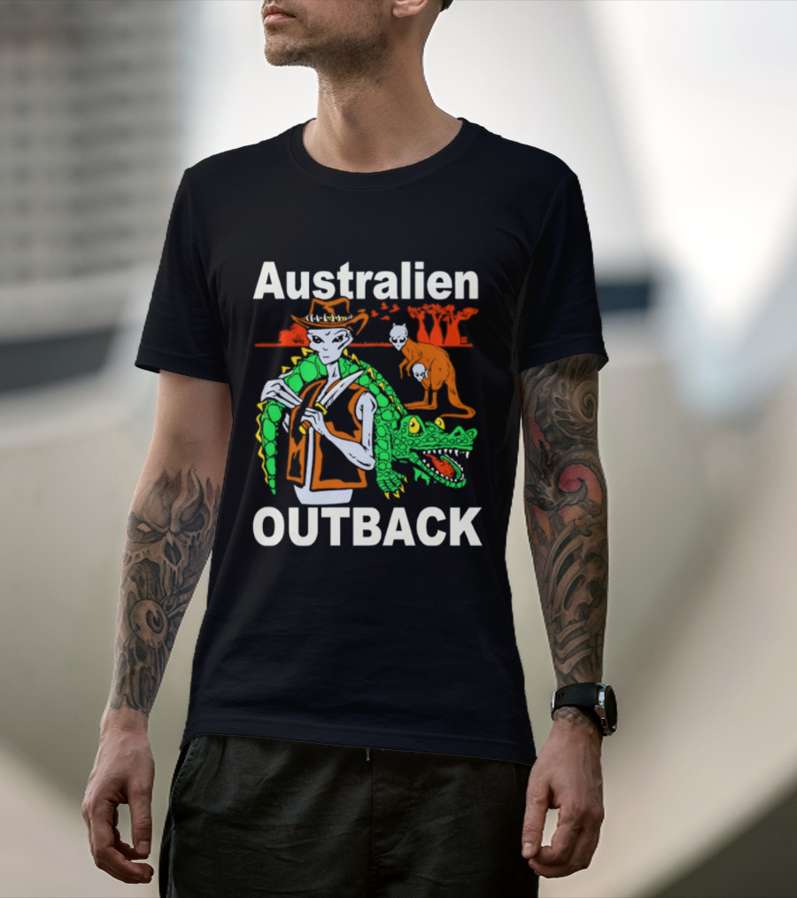 Australien Outback Alien Crocodile Adventure T-Shirt