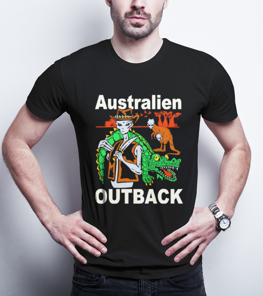 Australien Outback Alien Crocodile Adventure T-Shirt
