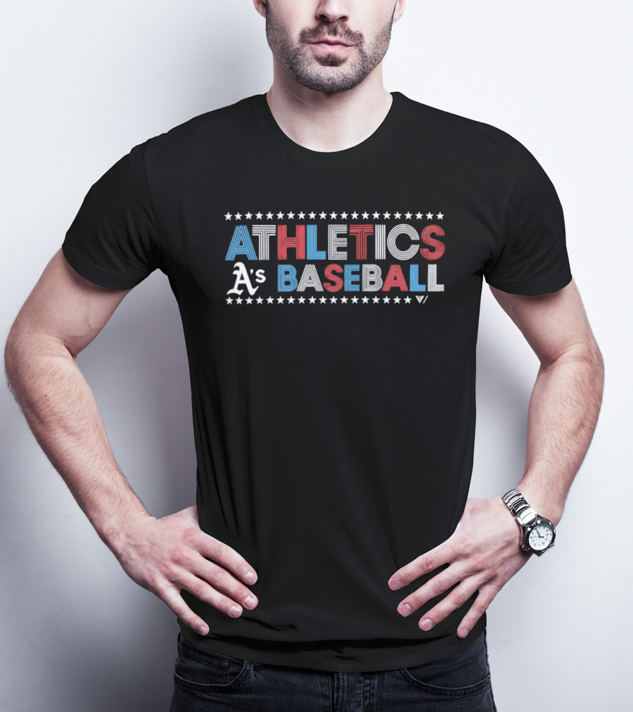 Athletics A's Baseball Star Spangled Independence Day T-Shirt