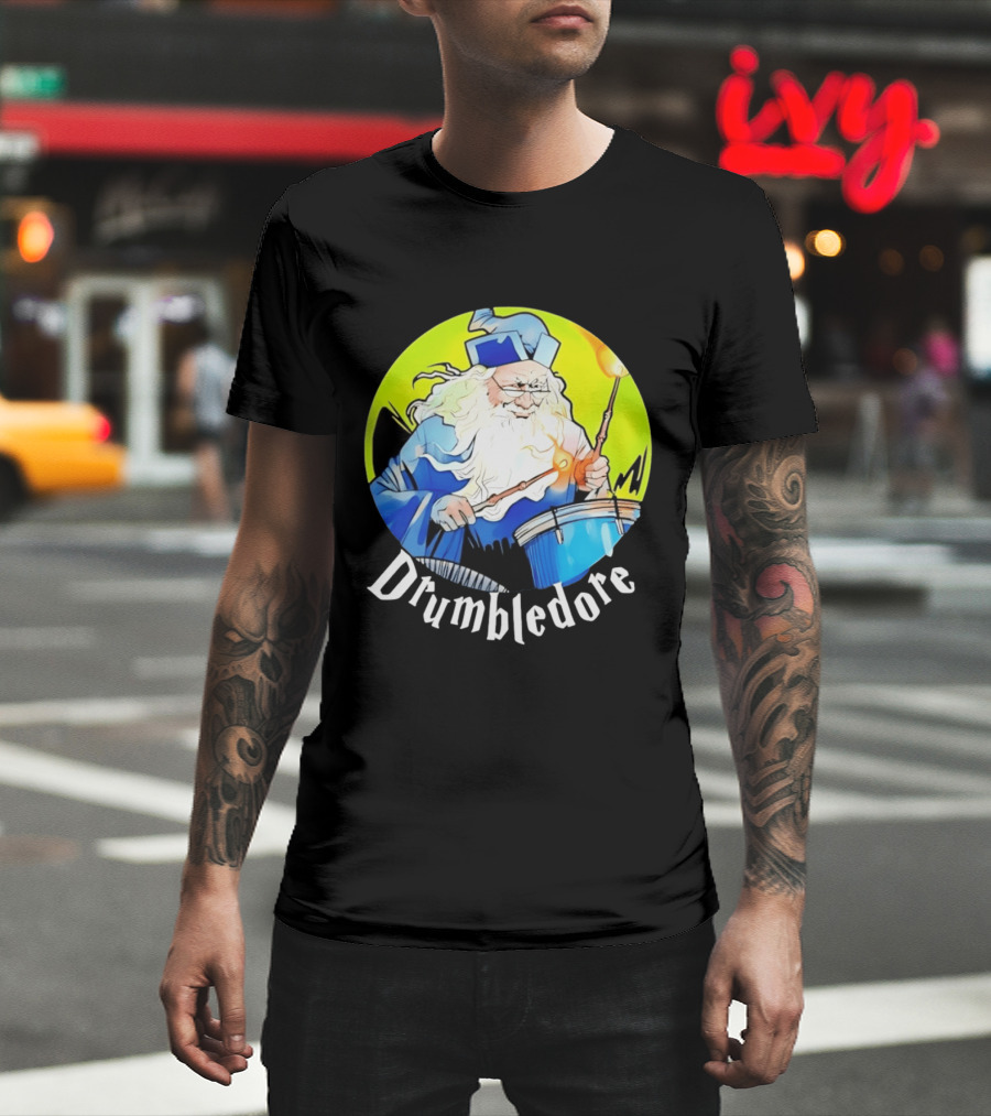 Drumbledore Wizards Percussionist Fantasy Magic T-Shirt
