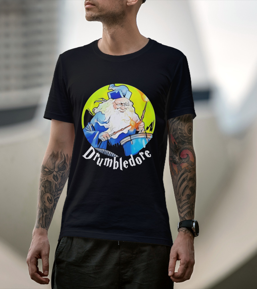 Drumbledore Wizards Percussionist Fantasy Magic T-Shirt