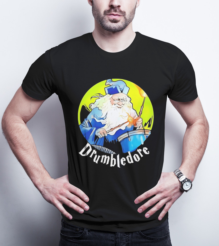 Drumbledore Wizards Percussionist Fantasy Magic T-Shirt
