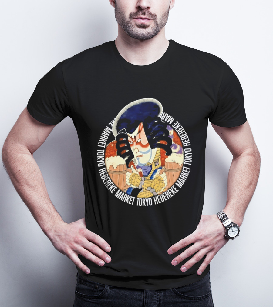 Kabuki Warrior Hebereke Market Tokyo Beer T-Shirt