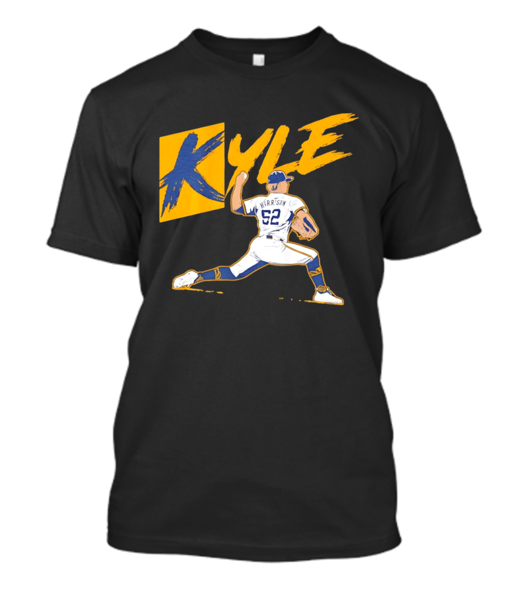 Kyle Harrison 52 Milwaukee Brewers MLB Baseball K Sign T-Shirt