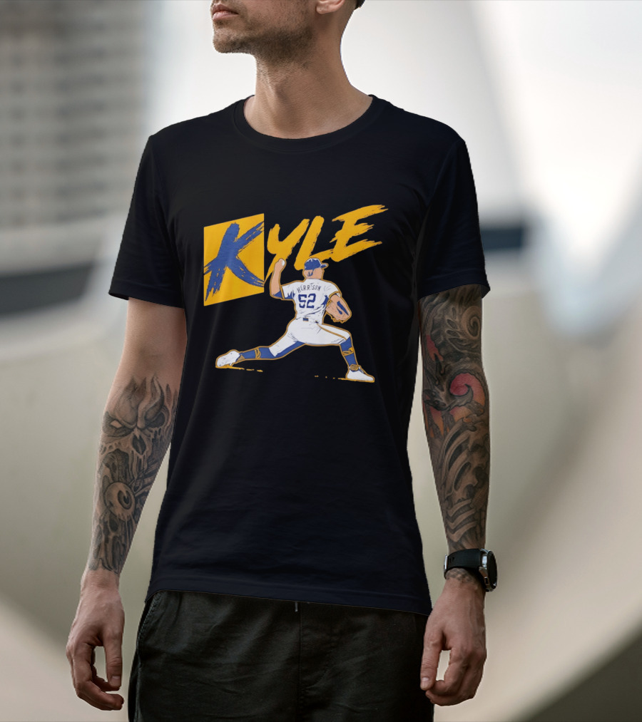 Kyle Harrison 52 Milwaukee Brewers MLB Baseball K Sign T-Shirt