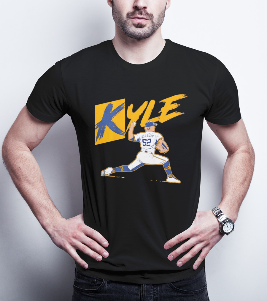 Kyle Harrison 52 Milwaukee Brewers MLB Baseball K Sign T-Shirt