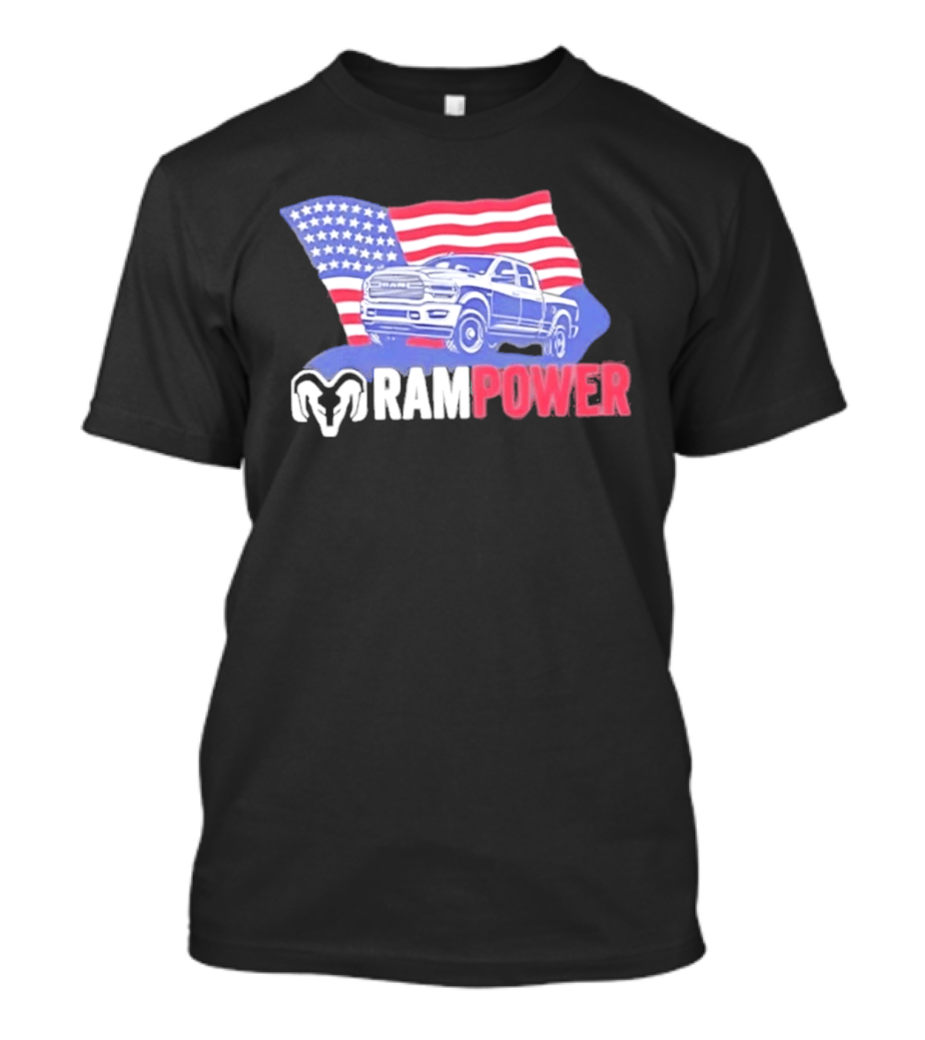 Ram Power American Flag Truck Patriot T-Shirt