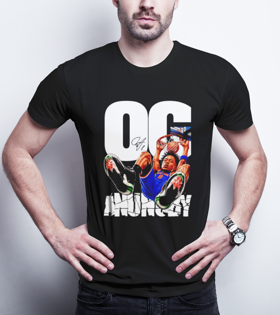 OG Anunoby Dunking New York Knicks Caricature T-Shirt