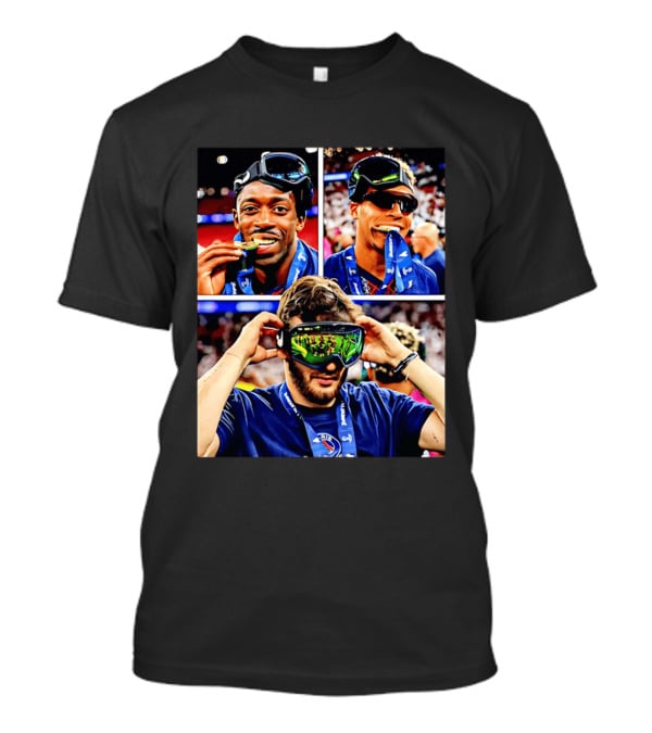 Paris Saint Germain Champions Celebration With Medals And Goggles T-Shirt
