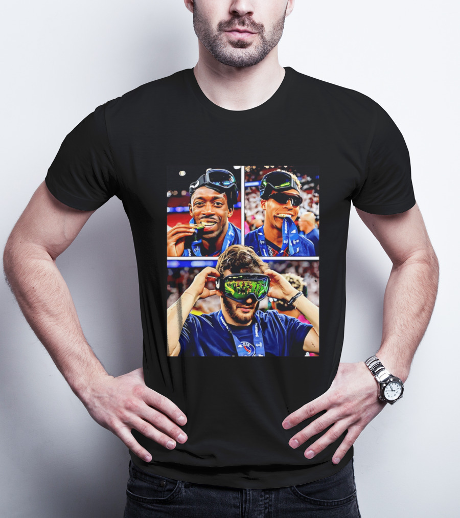 Paris Saint Germain Champions Celebration With Medals And Goggles T-Shirt