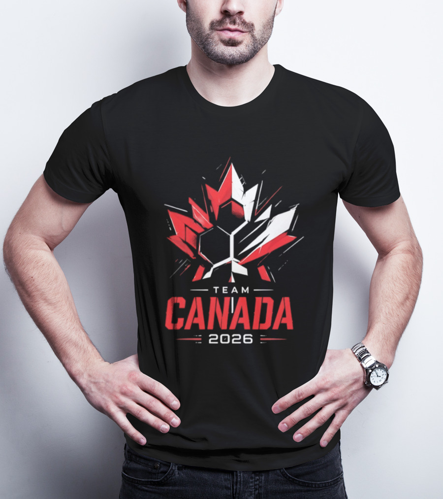 Team Canada 2026 Maple Leaf Geometric Sport Team Canada 2026 T-Shirt