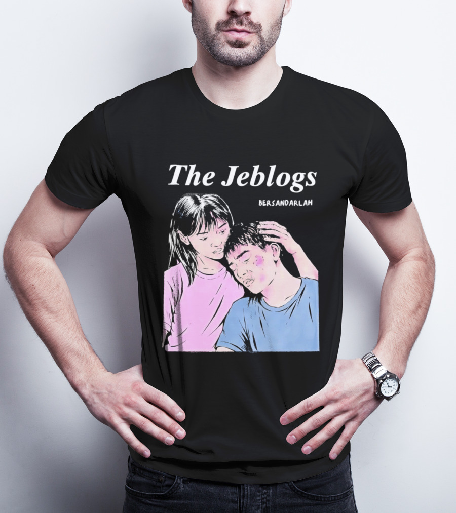 The Jeblogs Bersandarlah Pastel Art Style Tender Moment T-Shirt