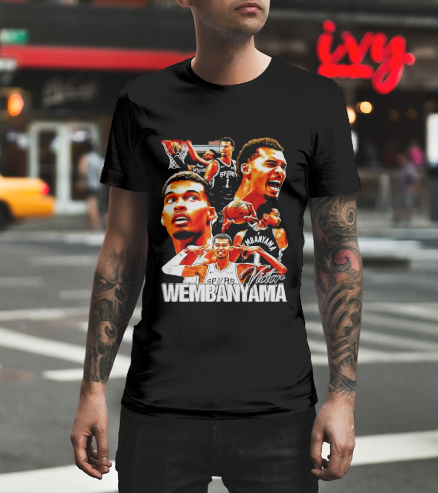 Victor Wembanyama Spurs Basketball Hero Collection T-Shirt
