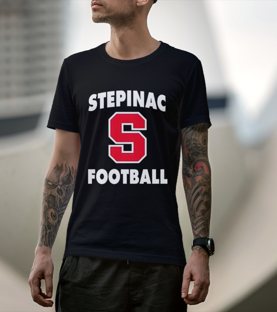 Stepinac Football Red S Bold Lettering T-Shirt