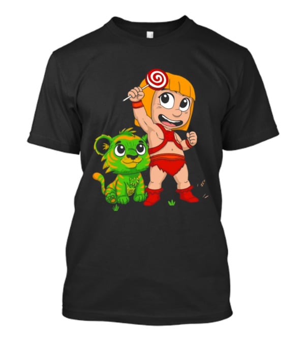 He Man And Battle Cat Masters Of Kindergarten Lollipop Adventure T-Shirt
