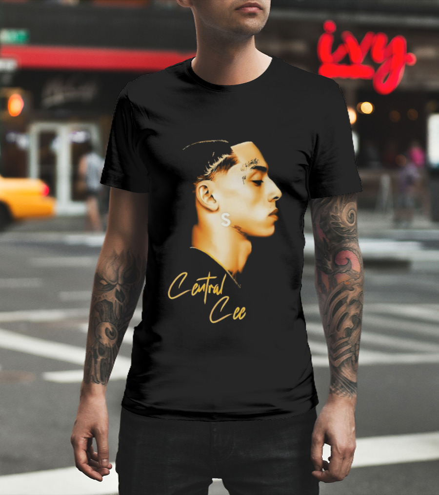 Central Cee Star UK Portrait Profile T-Shirt