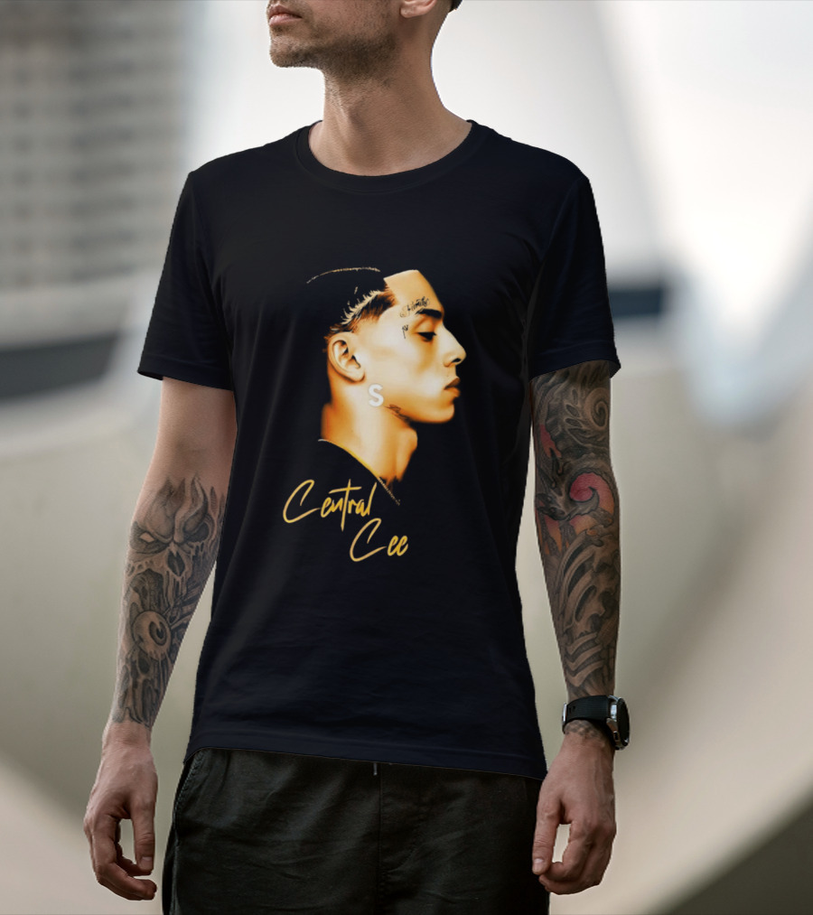 Central Cee Star UK Portrait Profile T-Shirt