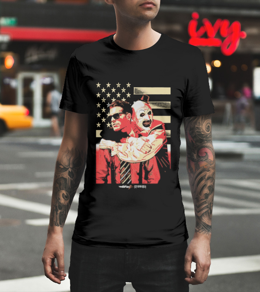Ice Nine Kills Spencer Clown American Flag Horror Aesthetic T-Shirt