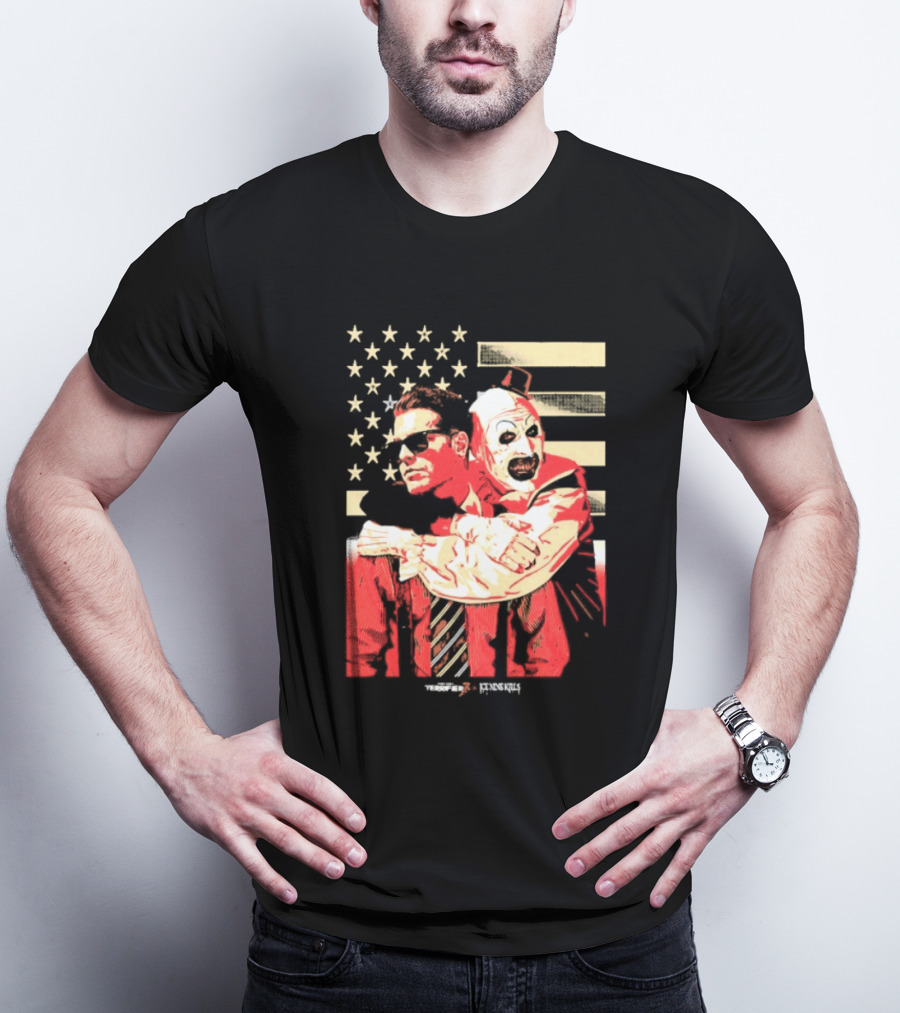 Ice Nine Kills Spencer Clown American Flag Horror Aesthetic T-Shirt