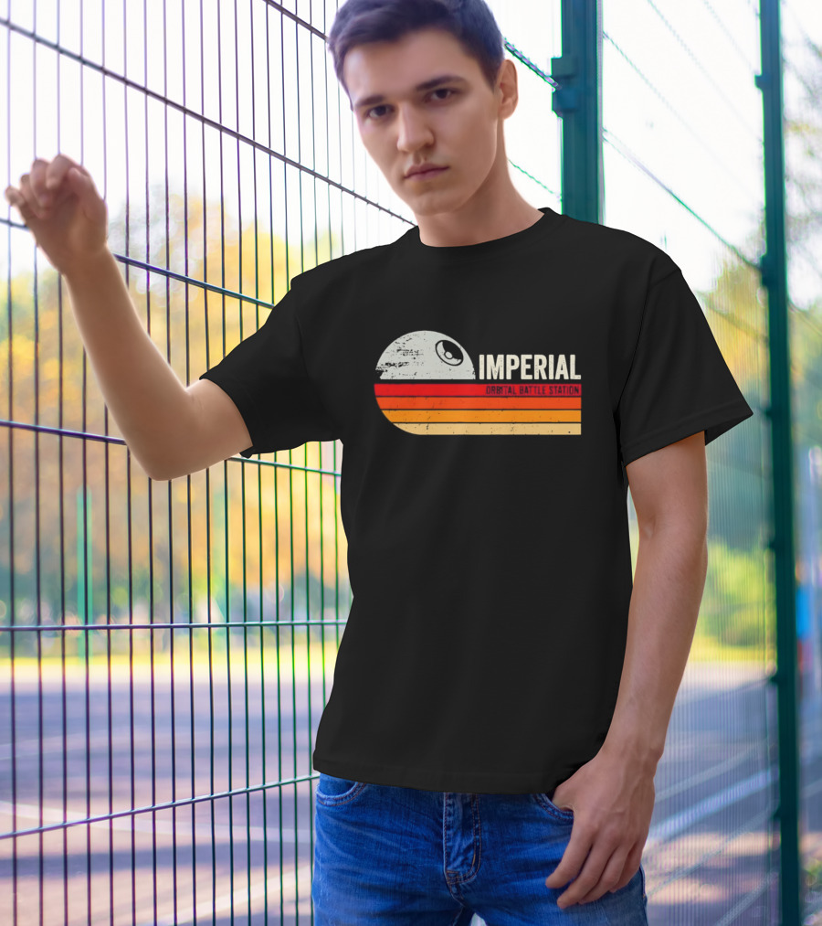 Star Wars Imperial Orbital Battle Station Death Star Sunset T-Shirt