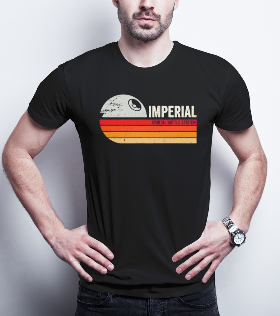 Star Wars Imperial Orbital Battle Station Death Star Sunset T-Shirt