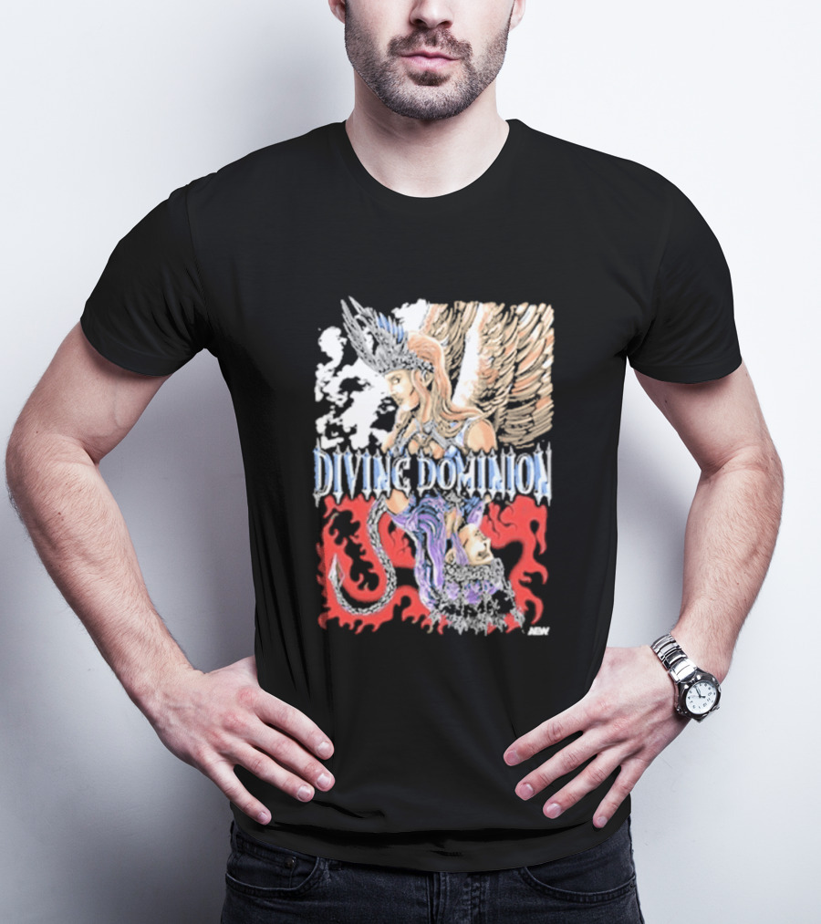 Divine Dominion Angel And Dragon Clash Heaven And Hell T-Shirt