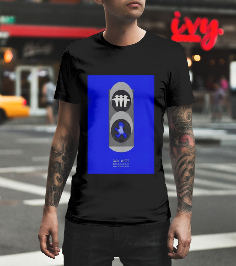 Jack White Berlin Columbiahalle June 4 2026 Ampelmann Traffic Light Icon Concert 8PM T-Shirt