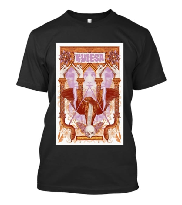Kylesa Live At Freak Valley Festival 2026 Ornate Serpent Winged Skull Occult T-Shirt