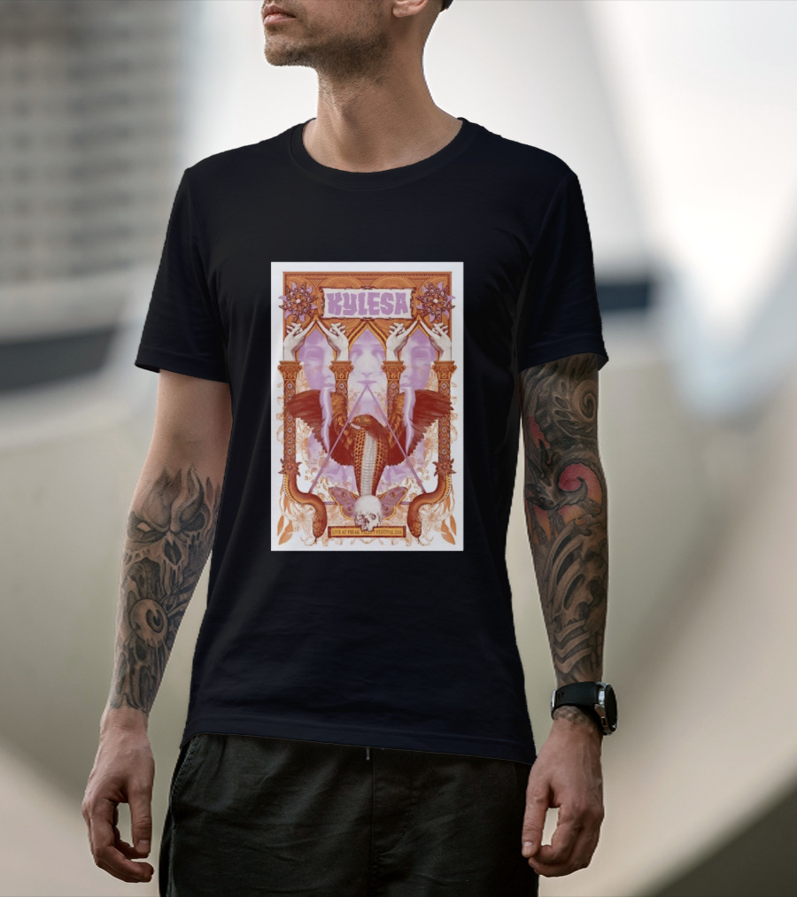 Kylesa Live At Freak Valley Festival 2026 Ornate Serpent Winged Skull Occult T-Shirt