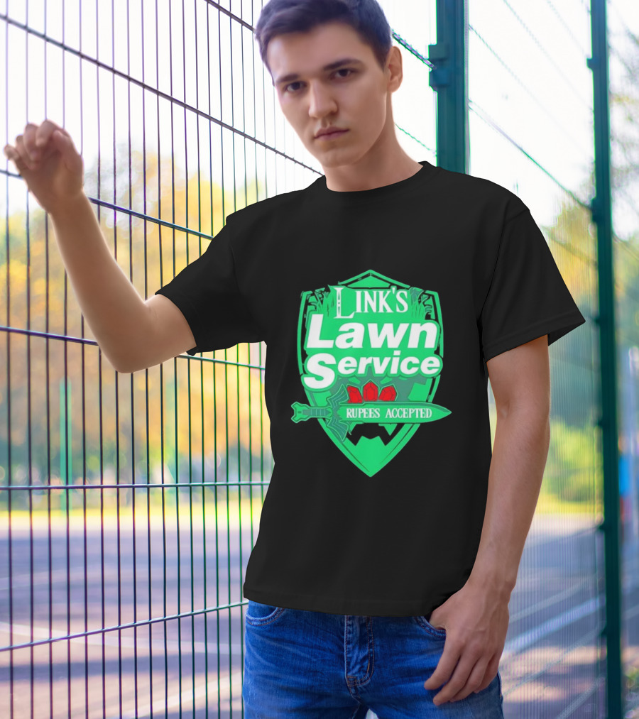 Link's Lawn Service Rupees Accepted The Legend Of Zelda Master Sword T-Shirt