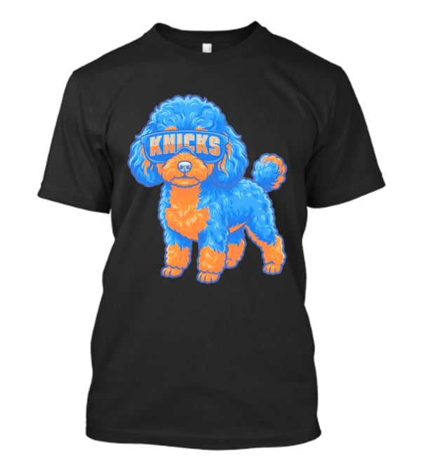 New York Knicks Teacup Poodle Cartoon Glasses T-Shirt