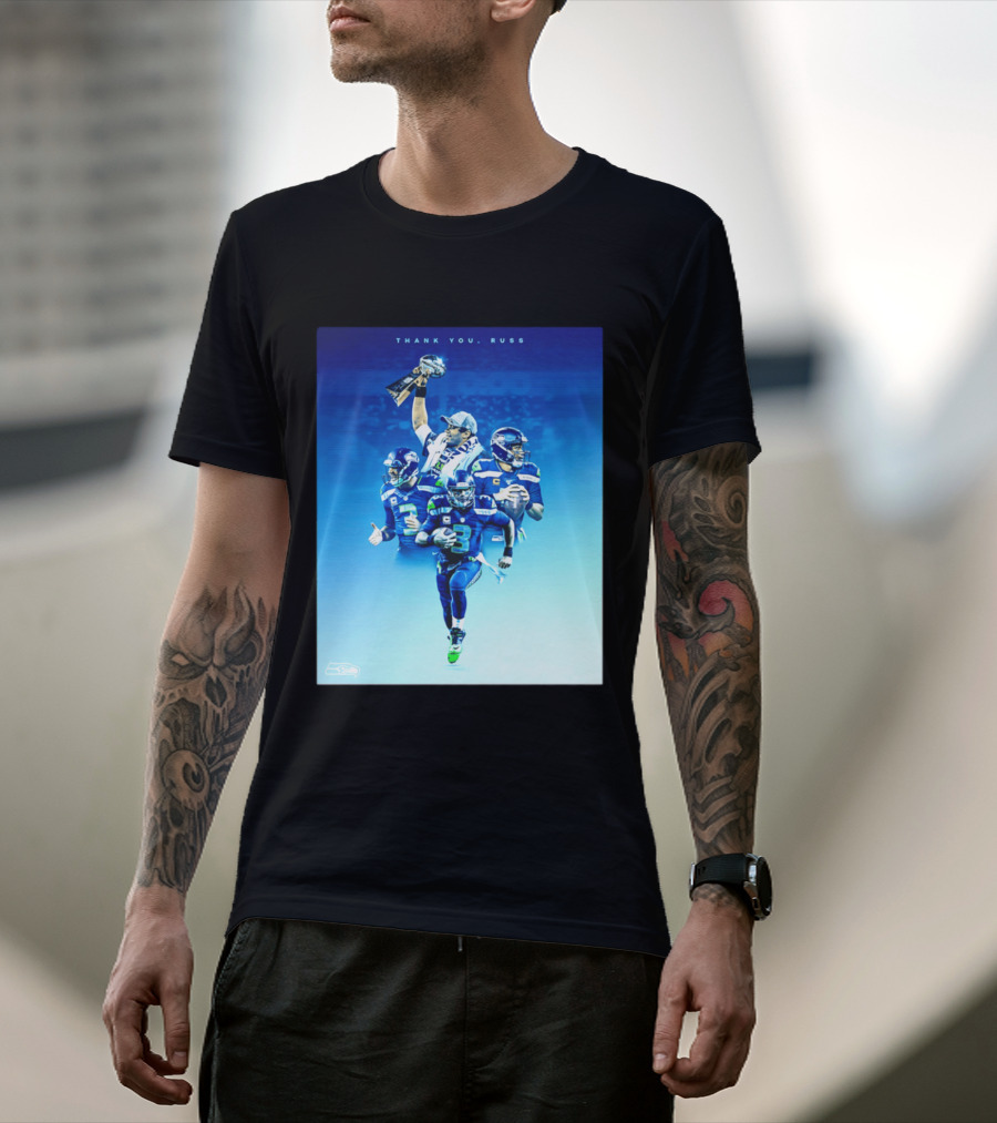Thank You Russ Seattle Seahawks Russell Wilson Super Bowl 3 T-Shirt