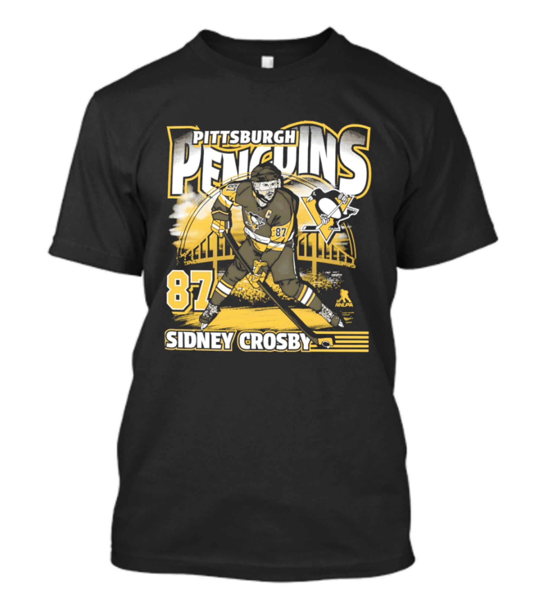 Sidney Crosby 87 Pittsburgh Penguins Player Bridge T-Shirt