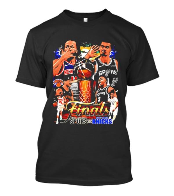 NY Knicks Finals Jalen Brunson Spurs Victor Wembanyama Basketball Matchup T-Shirt